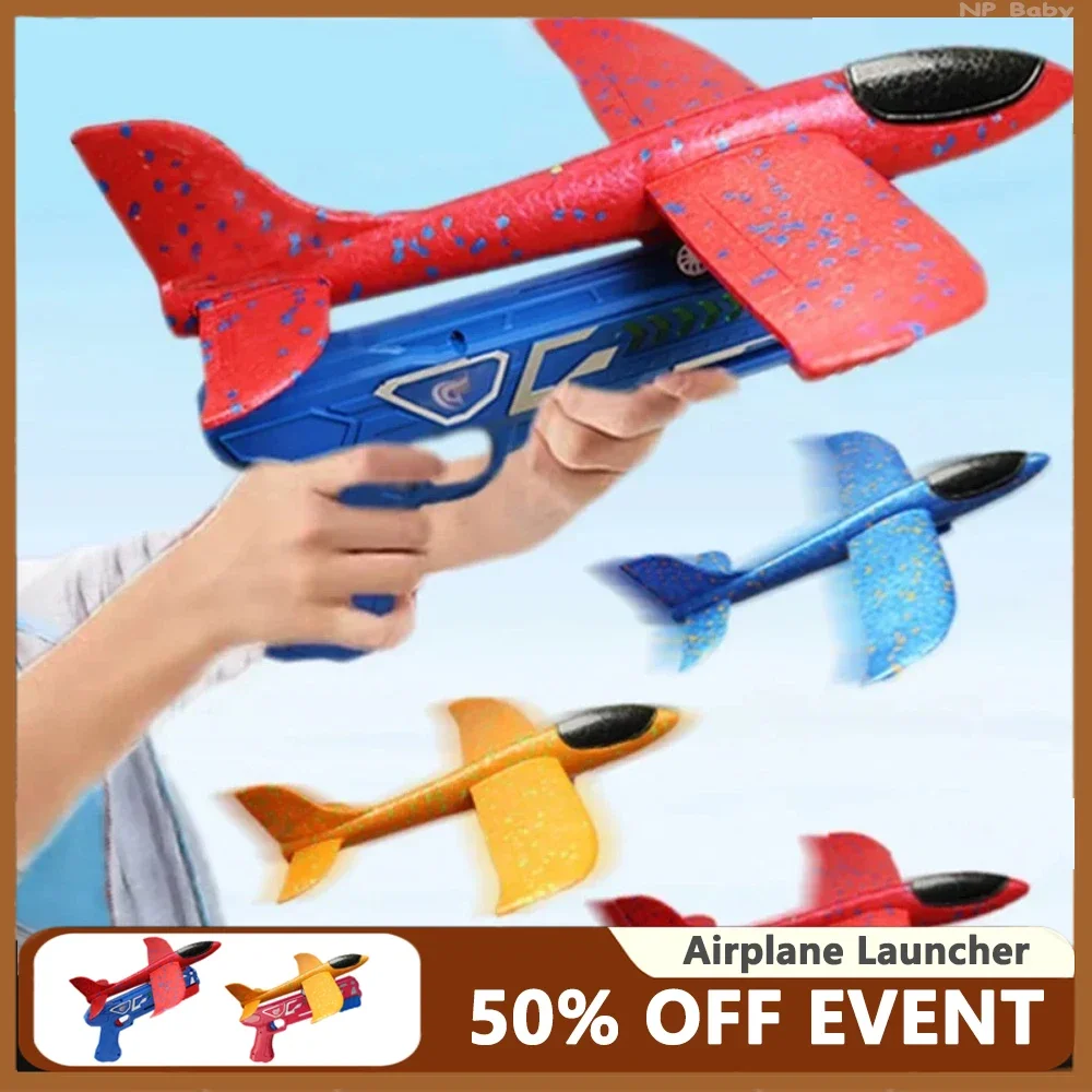 Kids-Airplane-Launcher-Toys-35CM-Foam-Glider-Catapult-Gun-Plane-Toy-for ...