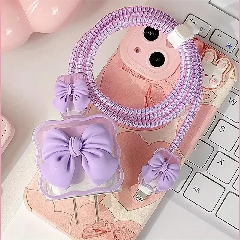 Protector-de-Cable-cargador-con-lazo-p-rpura-para-iPhone-15-14-13-18W ...