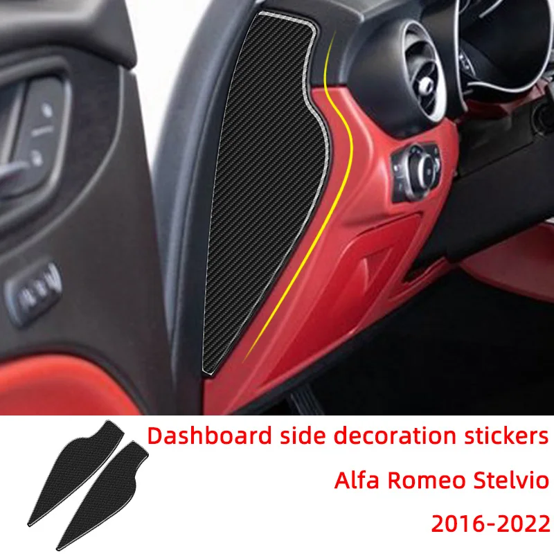 Dashboard-Sides-Decoration-Patch-Carbon-Fiber-Car-Stickers-For-Alfa ...