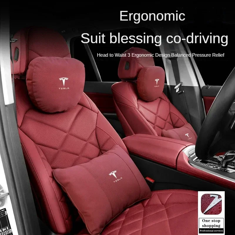 Carro-assento-encosto-de-cabe-a-pesco-o-travesseiro-para-tesla-modelo-3 ...