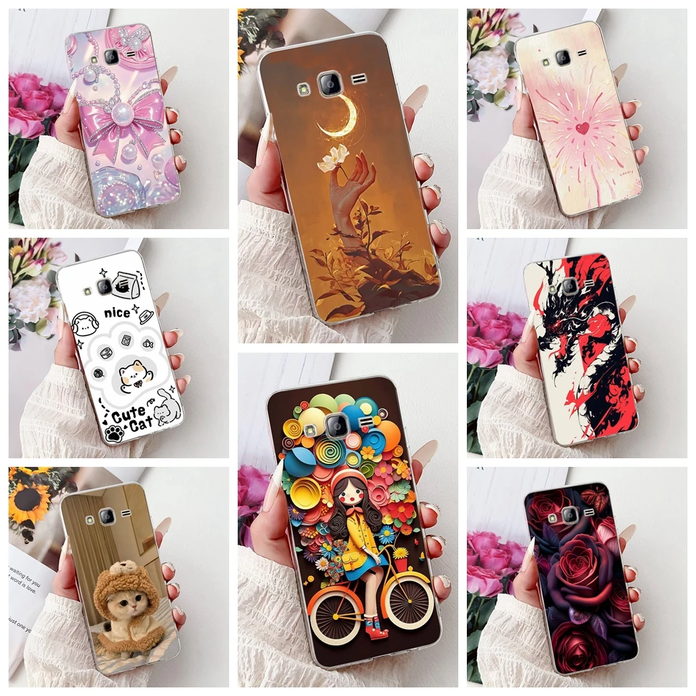 Clear For Samsung J3 2016 Case Cute Fashion Luxury Soft Cover For ...