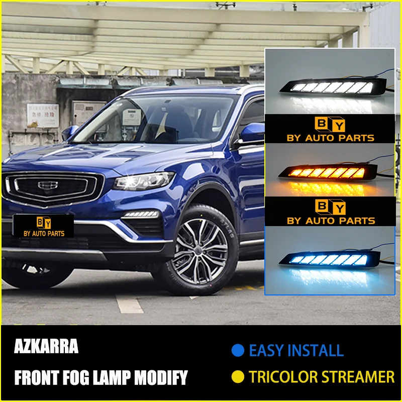 Front Daytime Running Light Modify Parts For Geely Azkarra Led Fog Lamp ...