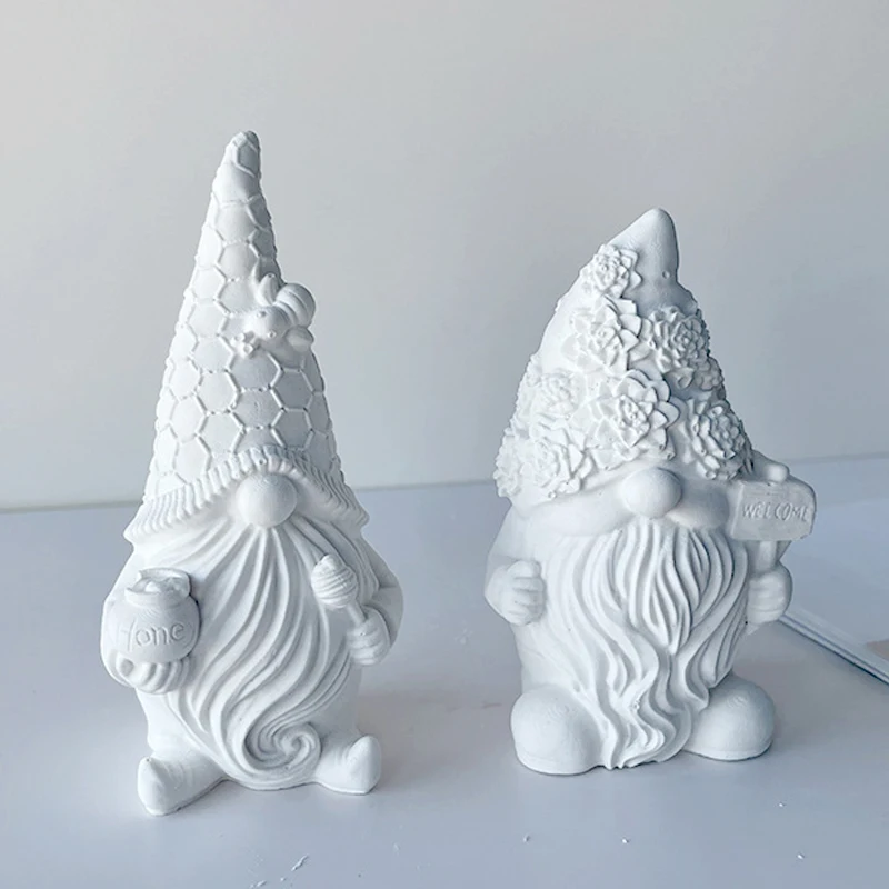 Christmas Ornament Silicone Candle Mold DIY Faceless Santa Claus Making ...