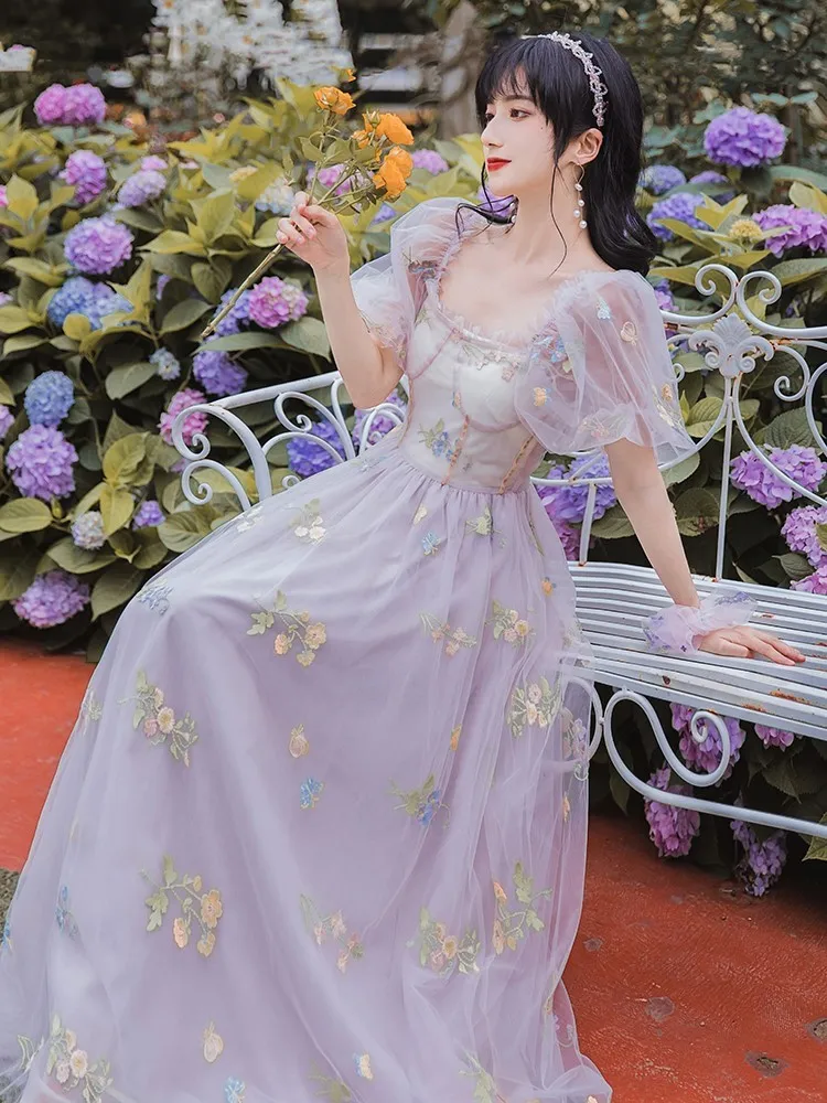 Women-Purple-Fairy-Princess-Embroidered-Mesh-Dress-Party-Wedding-Prom ...