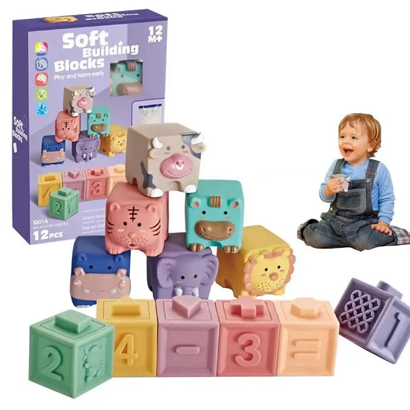 Soft-Stacking-Blocks-Toys-12pcs-Colorful-Educational-Stacking-Blocks-3D ...