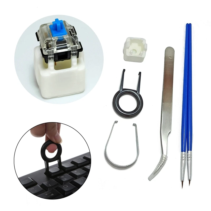 6pcs Switch Lube Station Switches Opener Ring Keycap Puller Mechanical ...