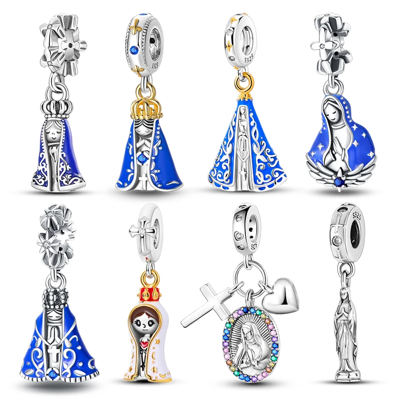 925 Sterling Silver Nossa Senhora Aparecida Dangle Charms Beads Fit ...