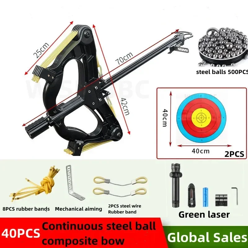 Steel balls Smart Bow and arrow Telescopic Metal composite bow lingshot ...