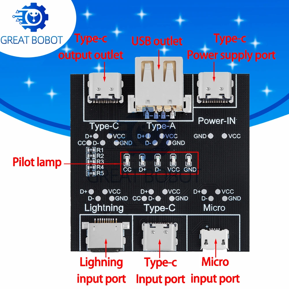 DT3 Data Cable Detection Board Type-C, Micro USB&USB C Cable Tester ...