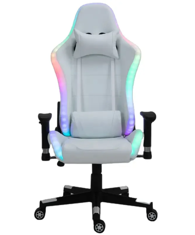 Leather-Computer-PC-Game-Chair-Silla-Gamer-Led-RGB-Racing-Massage ...