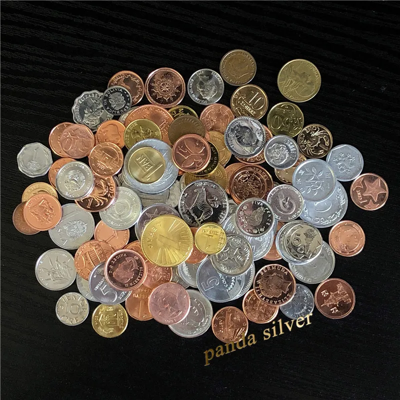 World Random 30/60/100 Coins From Different Countries, Real Genuine ...