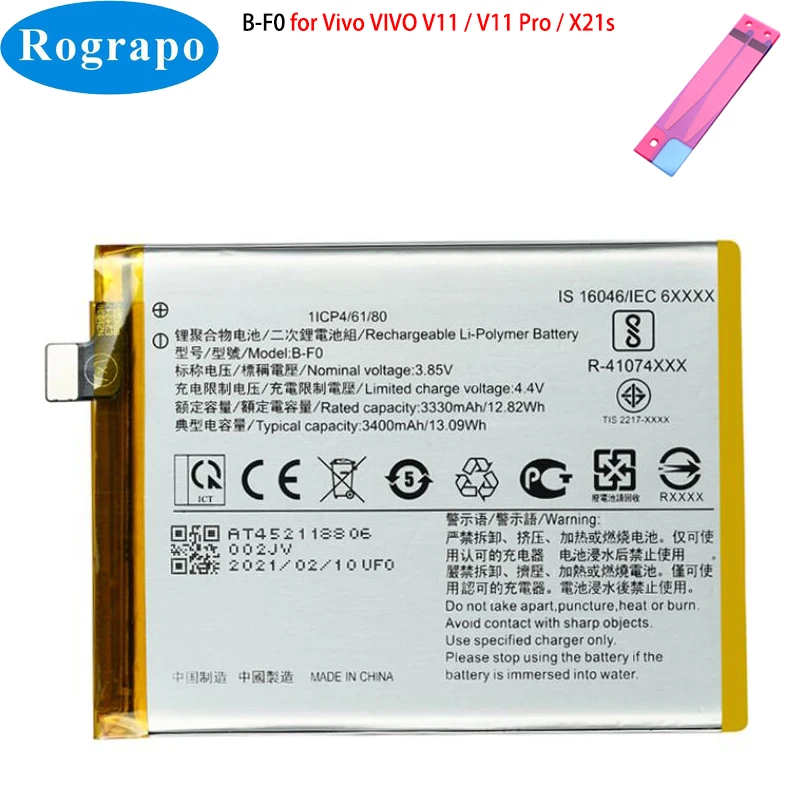 New Original 3400mAh B-F0 Battery For VIVO V11 Pro / X21s 1804 1806 ...