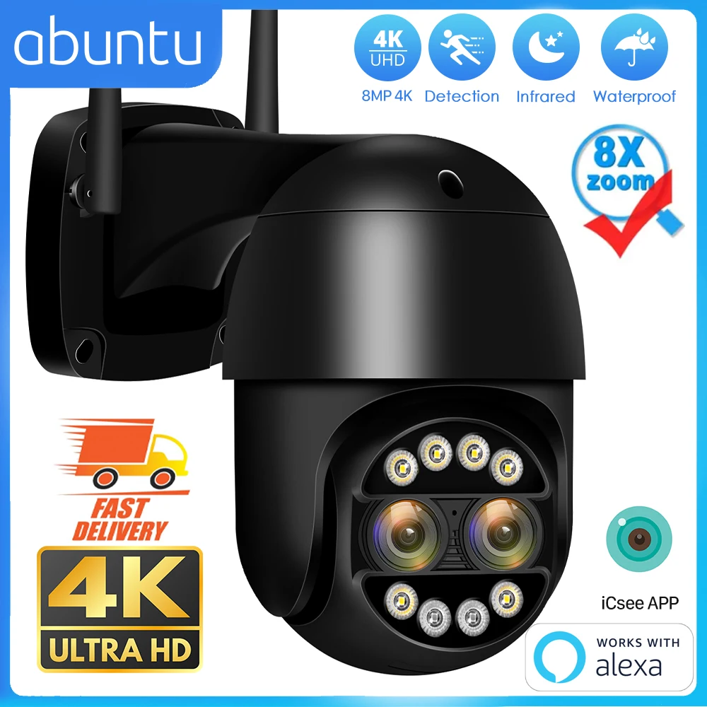 4K-8MP-Wifi-Camera-Outdoor-8X-Zoom-Wireless-Sureveillance-Camera-Human ...