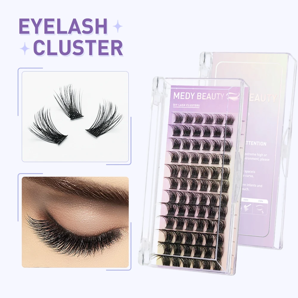 Eyelash Extension 72 Clusters Hand Made Makeup Sets DIY Segment ...