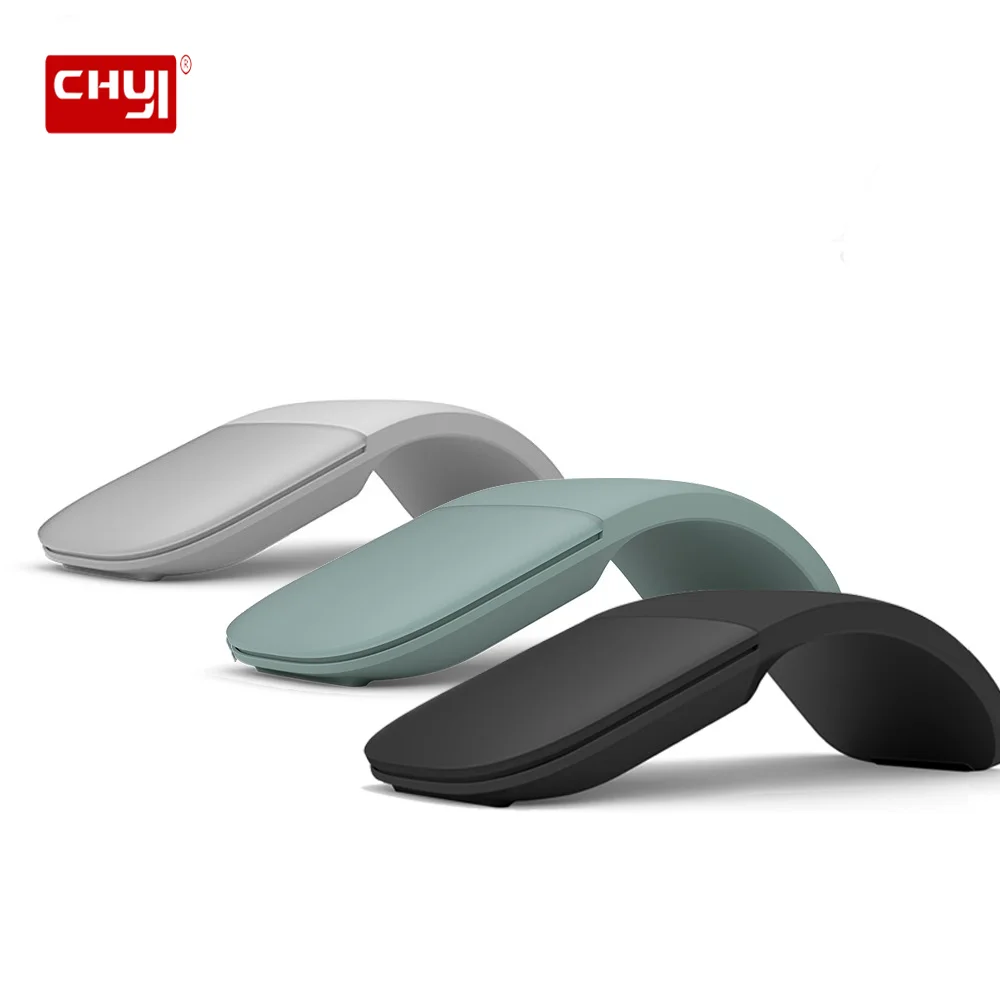 Chyi 1600 Dpi Bluetooth 4.0 Mouse Foldable Laser Arc Touch Ultra-thin ...