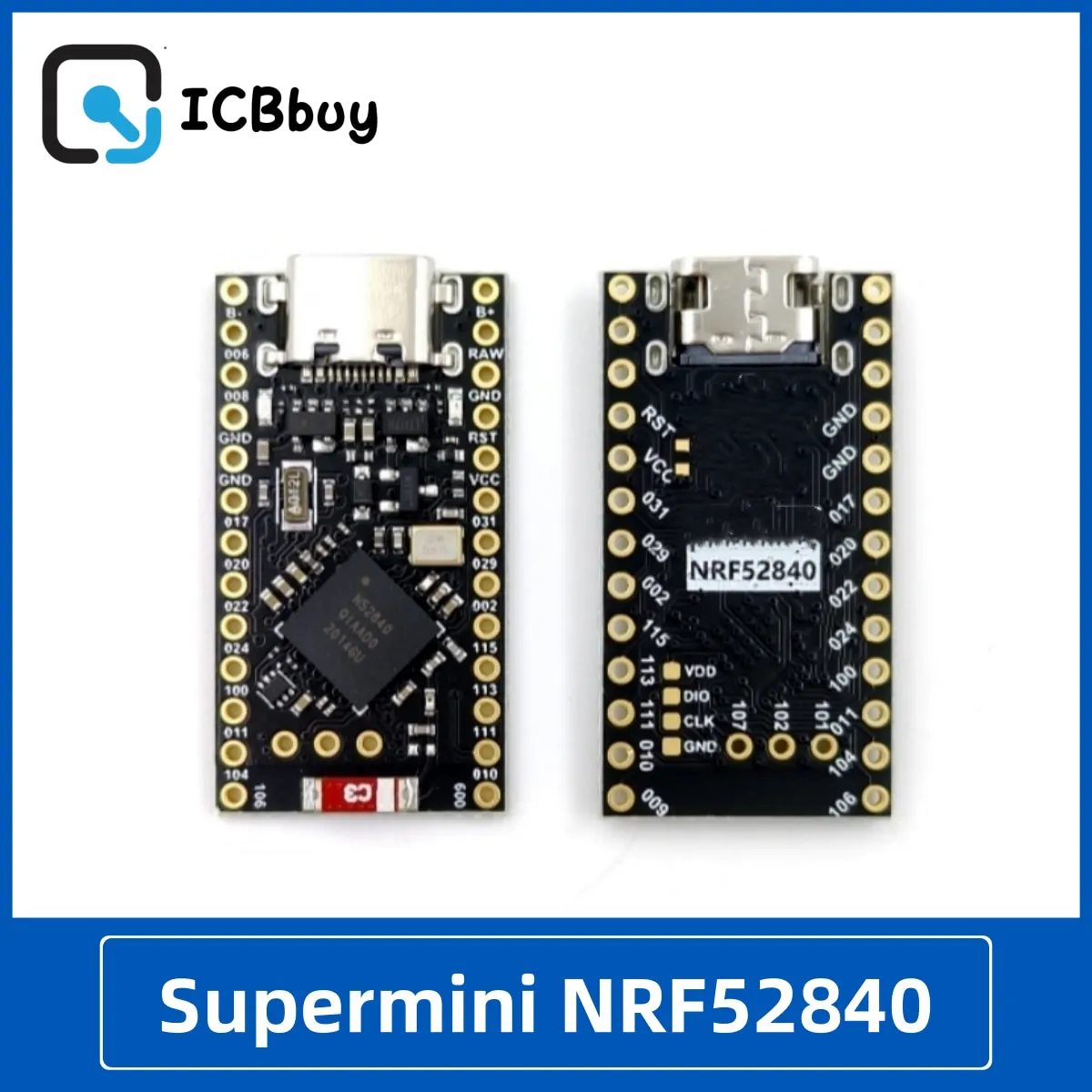 Supermini Nrf52840 Development Board Compatible With Nice Nano V2 0 Bluetooth Charging