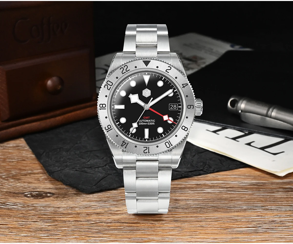 San Martin 39mm Rose Gold Classic Retro Men Watch Luxury Sapphire NH34 ...