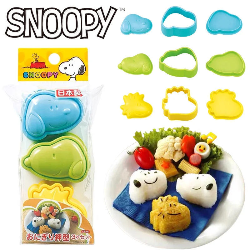 3pcs-Snoopy-Woodstock-Sushi-Onigiri-Rice-Mold-Cartoon-DIY-Kids ...