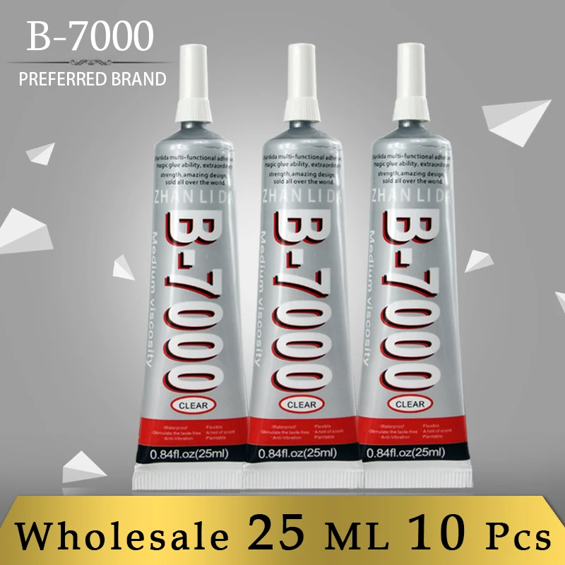 10 pçs zhanlida b7000 cola 25ml para o telefone super adesivo reparação ...