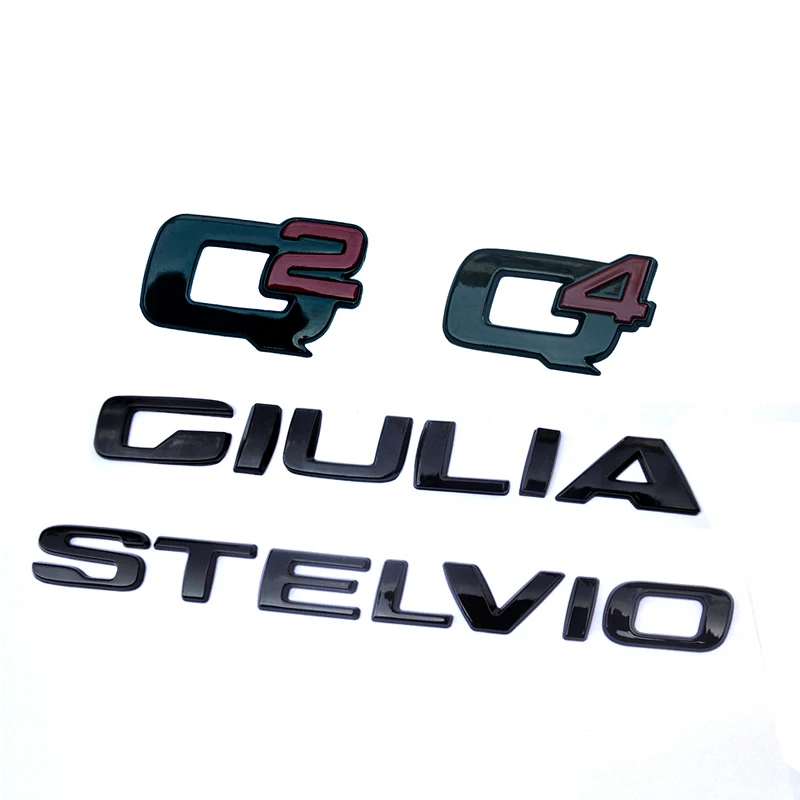 Black-Giulia-Stelvio-Q2-Q4-Letter-Badge-Trunk-Emblem-Car-Stickers-For ...