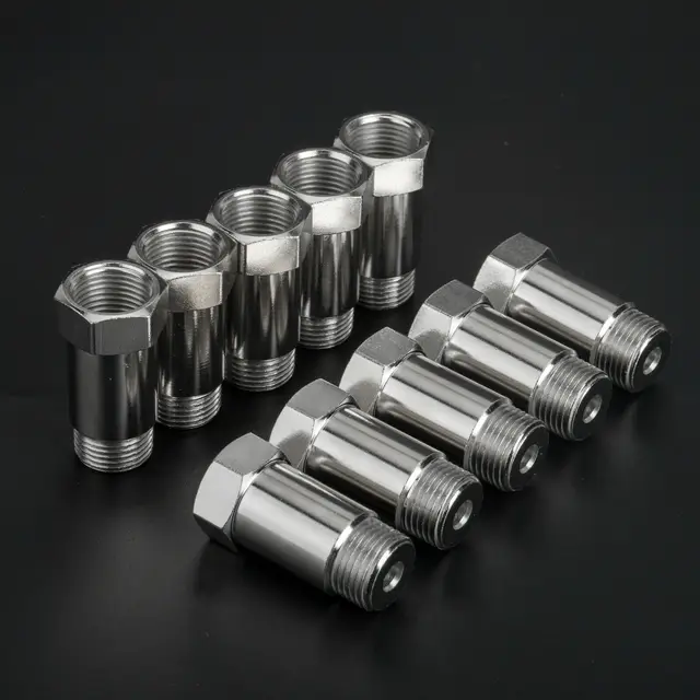 10pcs O2 Sensor Spacer Adapter – M18x1.5 CEL Eliminator (45mm Straight ...