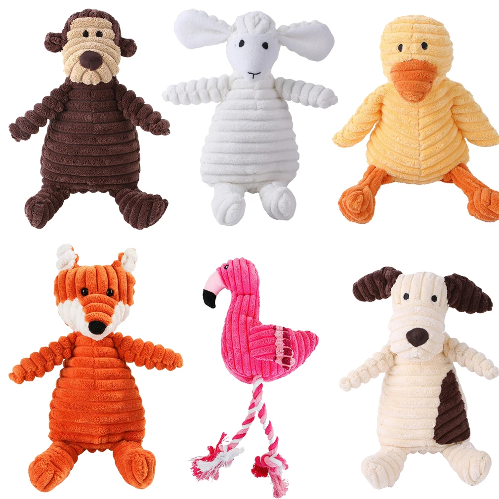 Corduroy-Dog-Toys-Pet-Squeaky-Plush-Toys-Animal-Shape-Plush-Dog-Squeaky ...