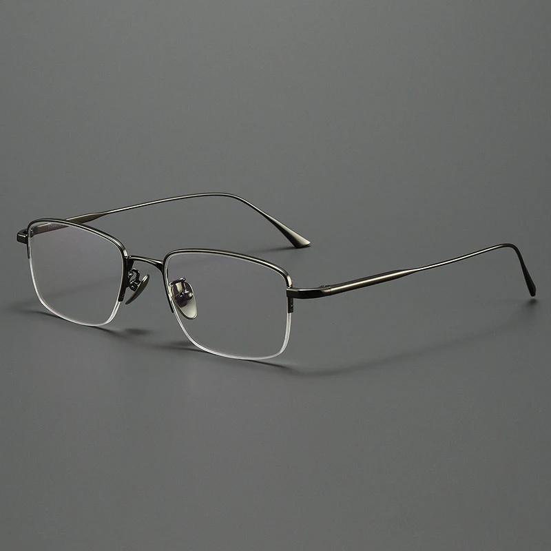 High-Quality-Handmade-Titanium-Half-Frame-Computer-Glasses-Men-Women ...