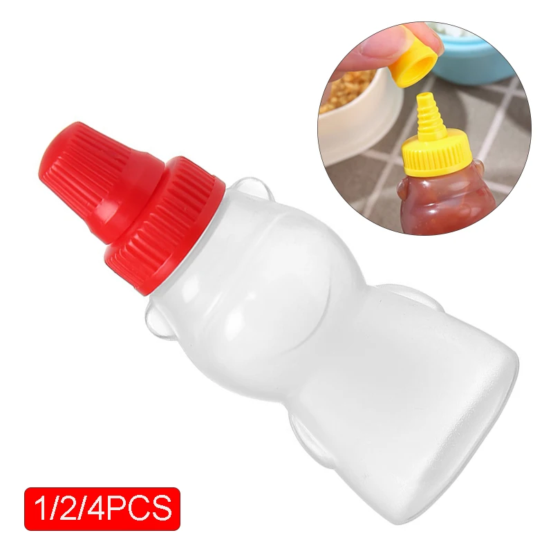 1/2/4PCS Cute Tomato Honey Condiment Container Mini Sauce Box Squeeze ...