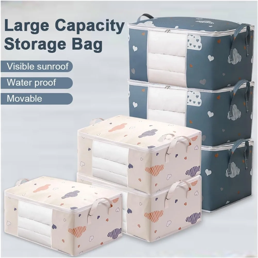 Large-Capacity-Storage-Box-Portable-Household-Quilt-Clothes-Organizer ...