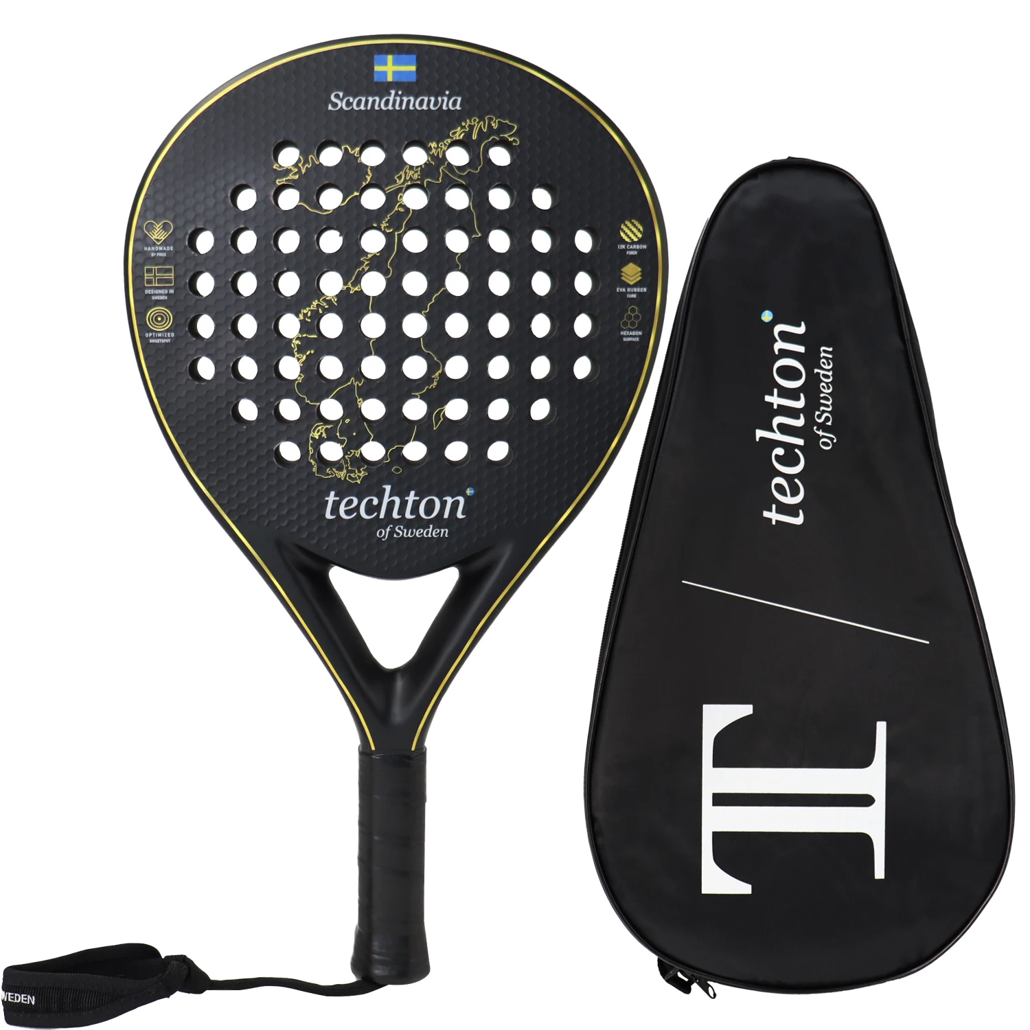 Padel-Racket-with-Cover-3K-12K-Full-Carbon-3D-Surface-EVA-15-Padel ...