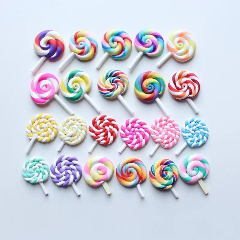 10pcs-Colorful-Lollipop-Mini-Marshmallow-Candy-Flatback-Scrapbooking ...
