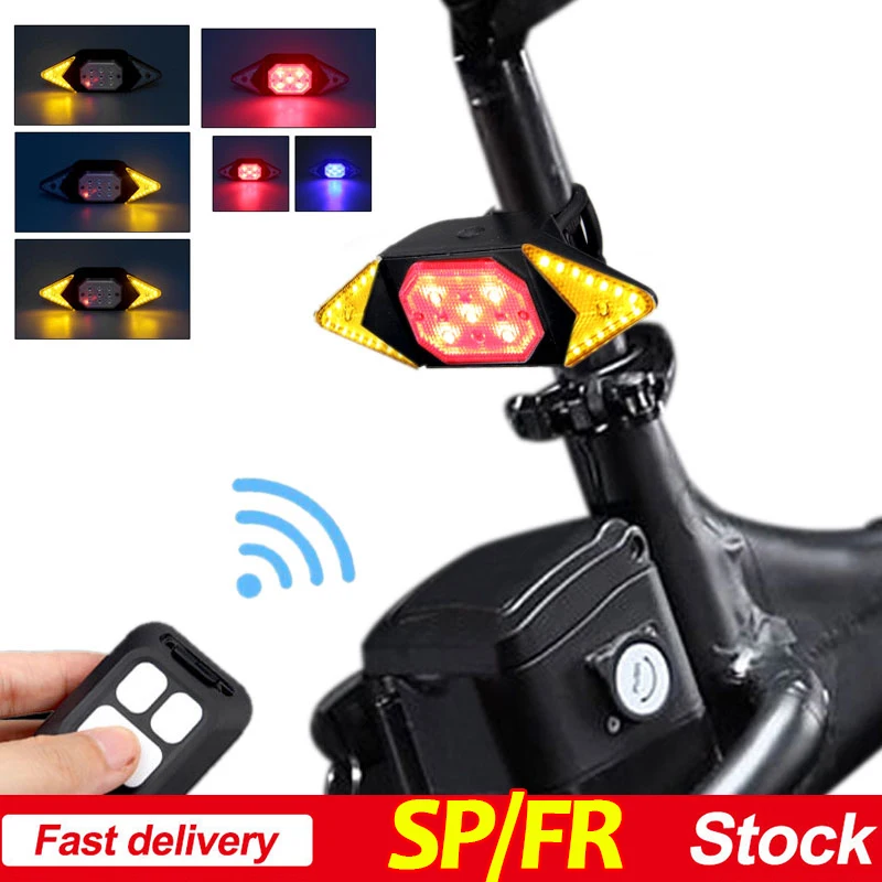 Smart Bike Light Wireless Remote Control Cycling Turning Signal ...