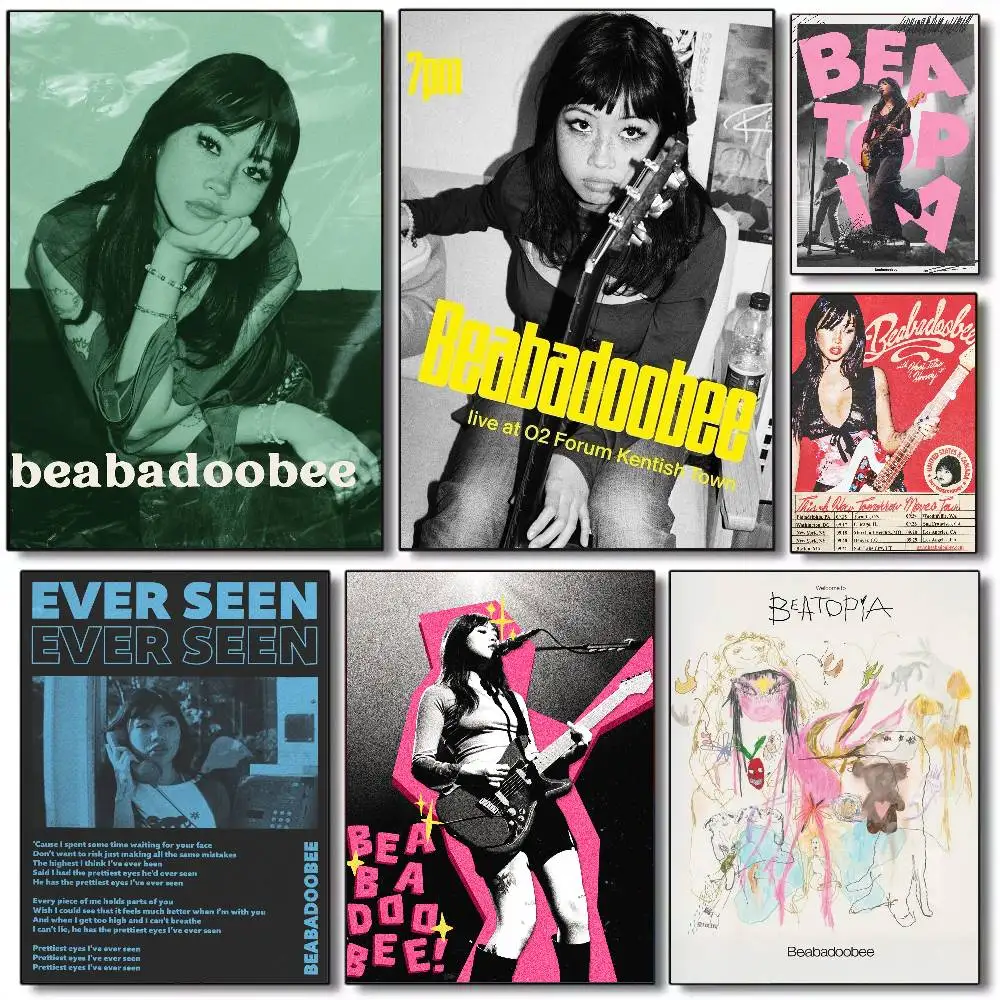 Singer B-Beabadoobee Anime Poster HD art sticky wall waterproof home ...