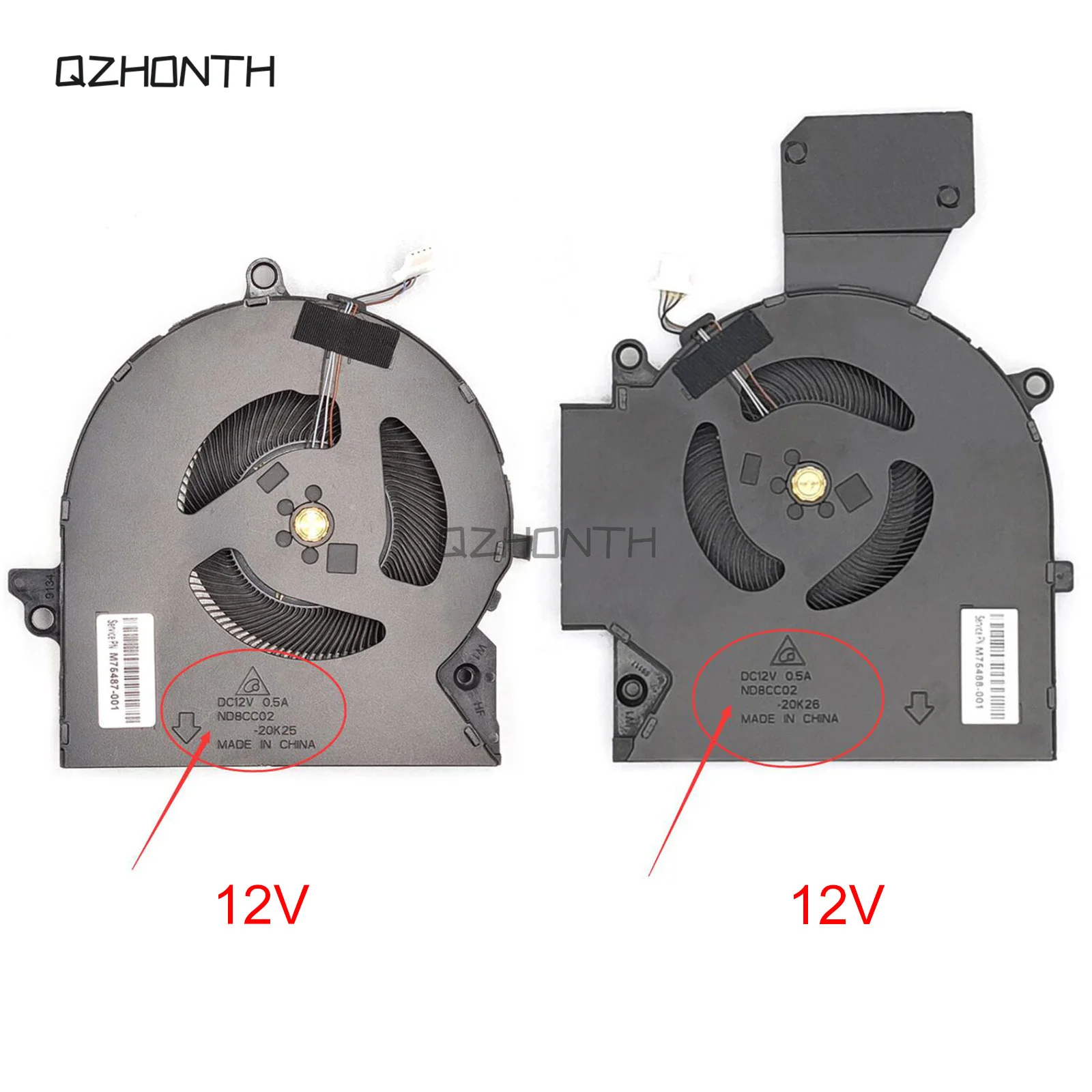 New Original CPU+GPU Cooling Fan For HP OMEN 16-B 16-C M75487-001 ...