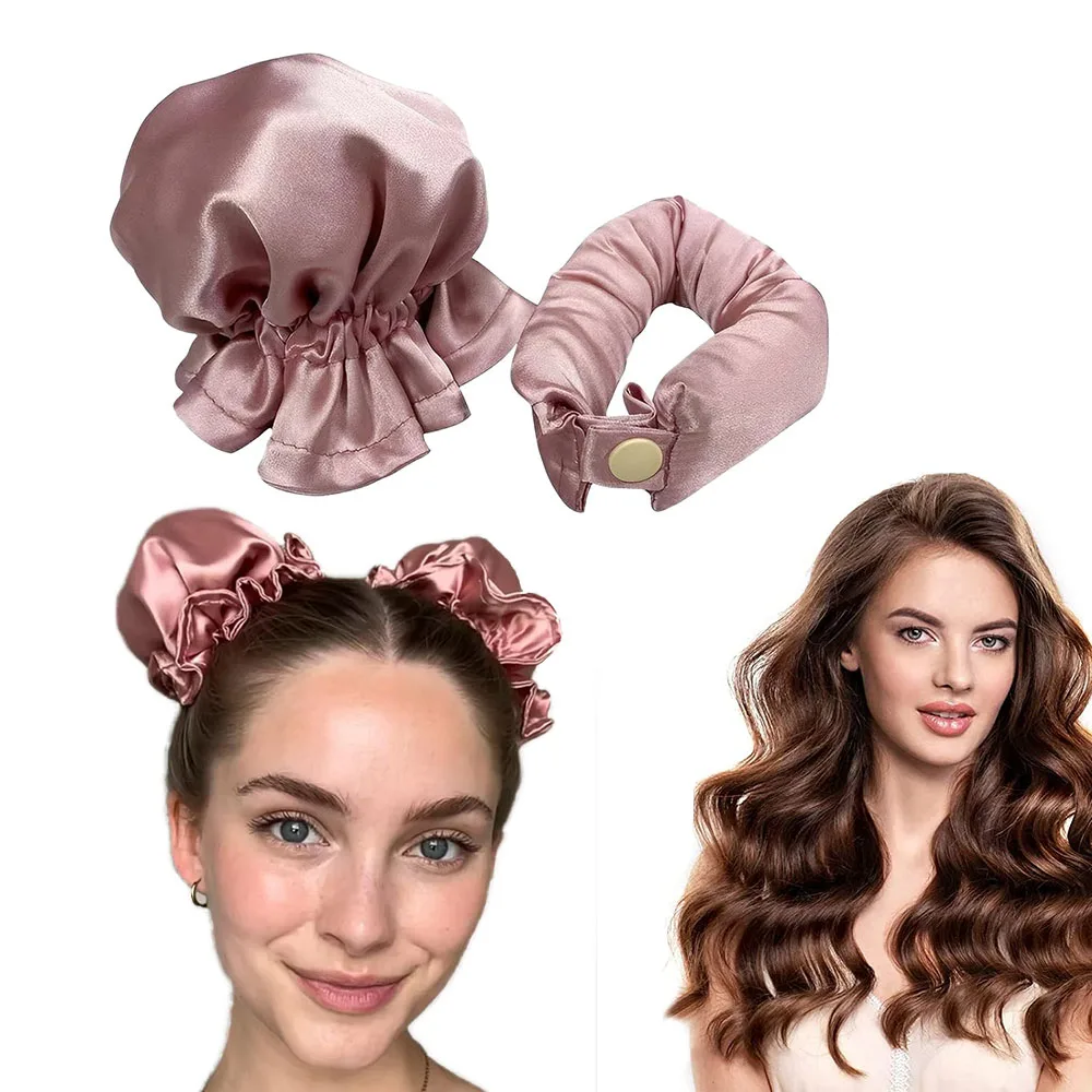 Satin-Heatless-Hair-Curler-Pillow-Soft-Rollers-with-Hair-Caps-Soft ...