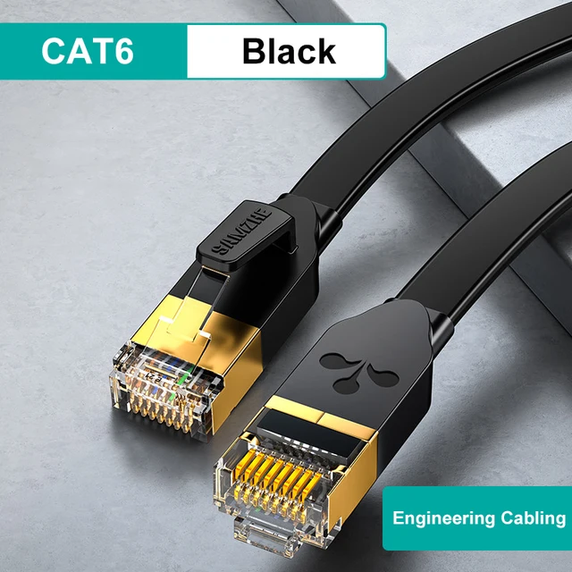 SAMZHE Cat6 Ethernet Cable Cat 6 10Gbps Network Cable Flat Lan Cable ...