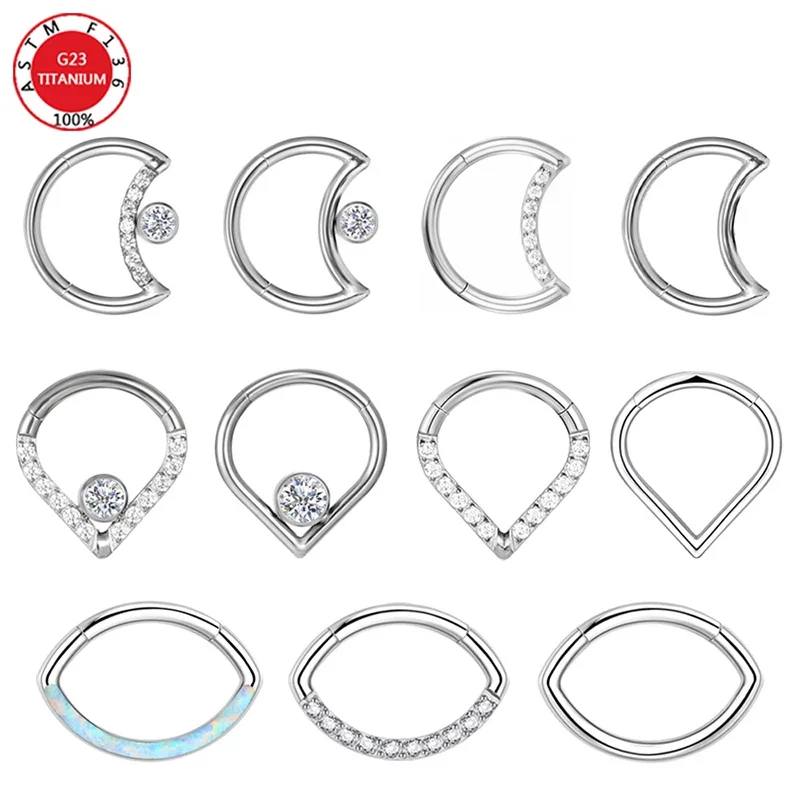 ASTM-F136-Titanium-Daith-Moon-Water-Drop-Teardrop-Earring-Hoop ...