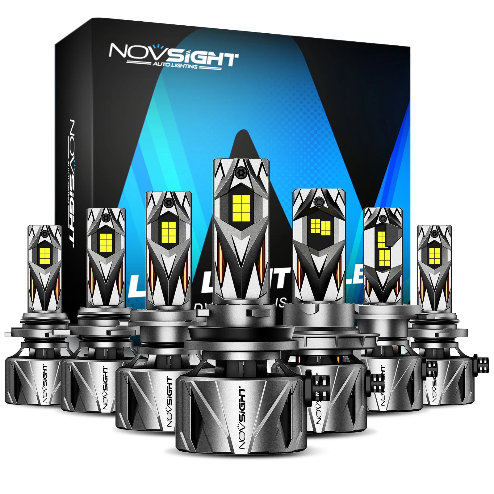 NOVSIGHT A500 N97 H4 LED Headlight For Car H7 LED H11 9005 9006 6500K ...