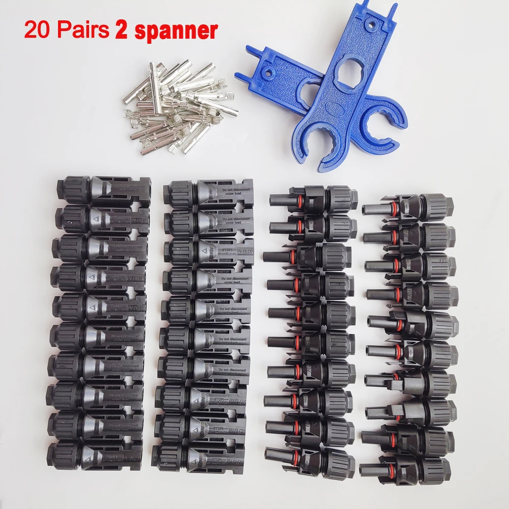 20 Pairs/lot Solar Wire Connector 30a 1000v Ip67 For Pv Cable Male ...