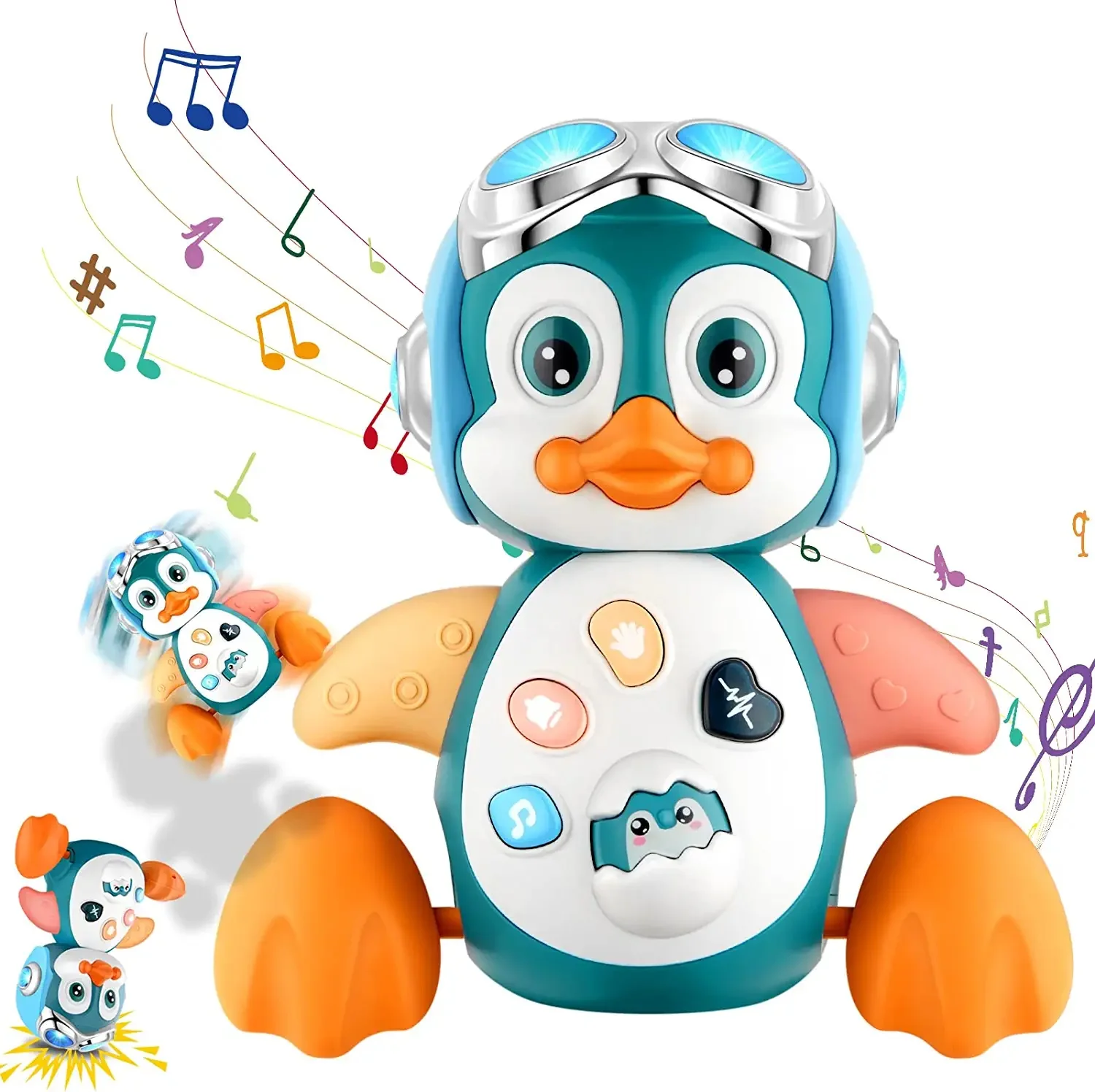Baby Crawling Toys Musical Penguin Infant Moving Walking Dancing Toys ...