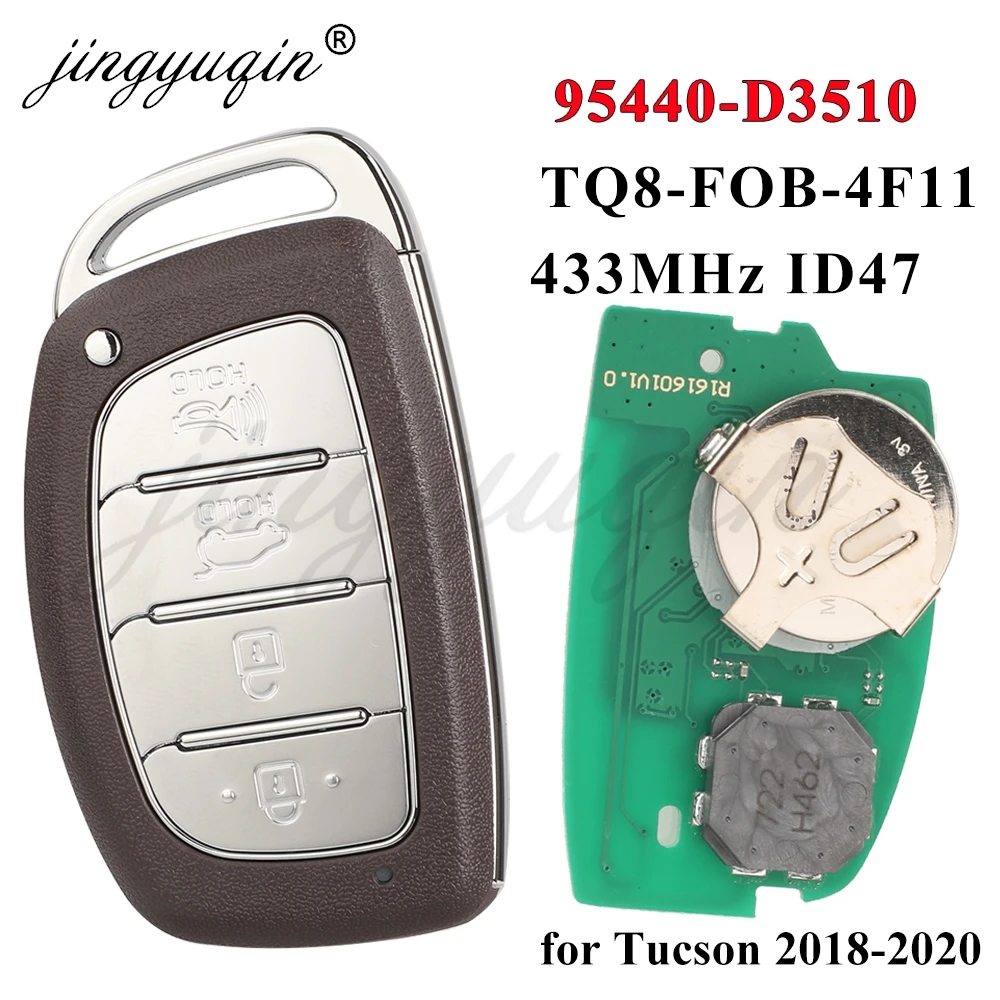 jingyuqin 95440-D3510 4Buttons Smart Car Key For Hyundai Tucson 2018 ...