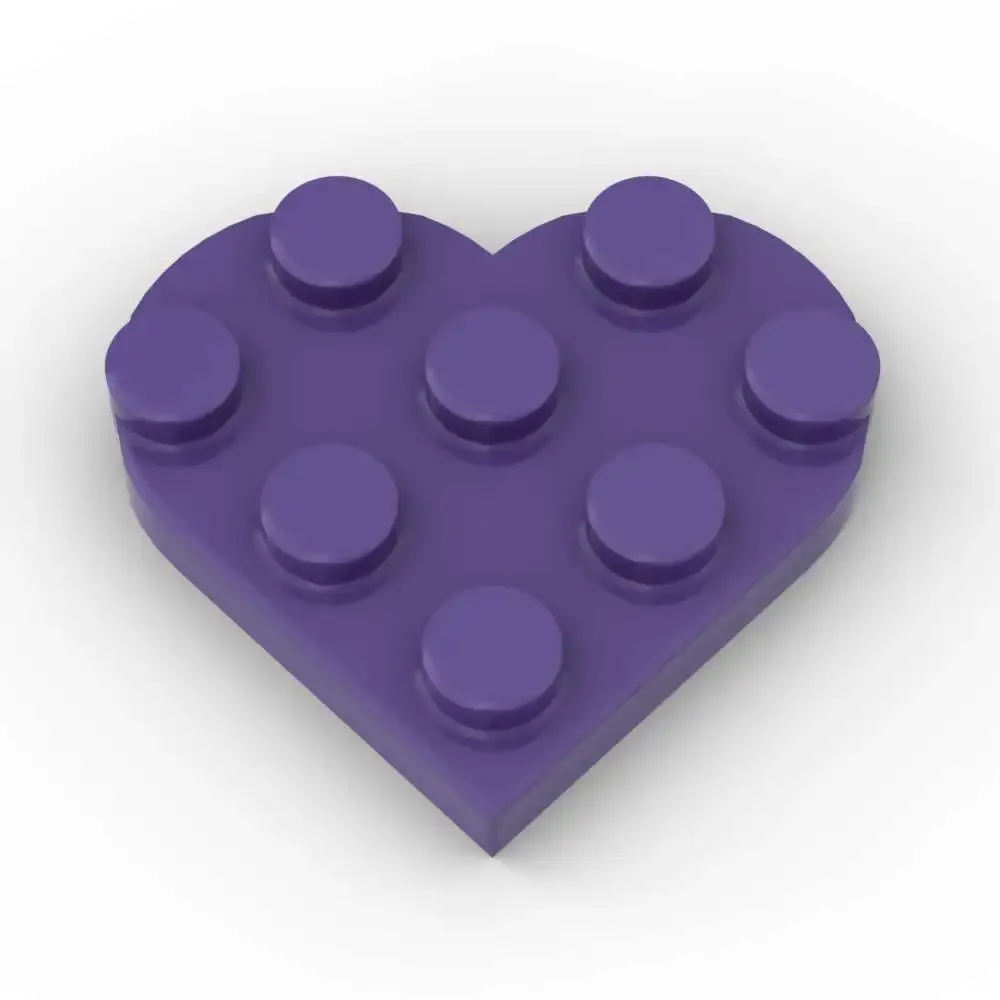 MOC 10PCS Part Bricks 39613 Round Plate 3x3 Heart Building Blocks House ...