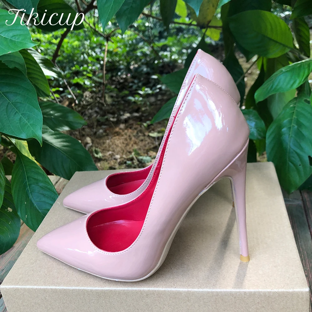 Tikicup-lucido-brevetto-nudo-eleganti-d-collet-tacchi-a-spillo-donna ...