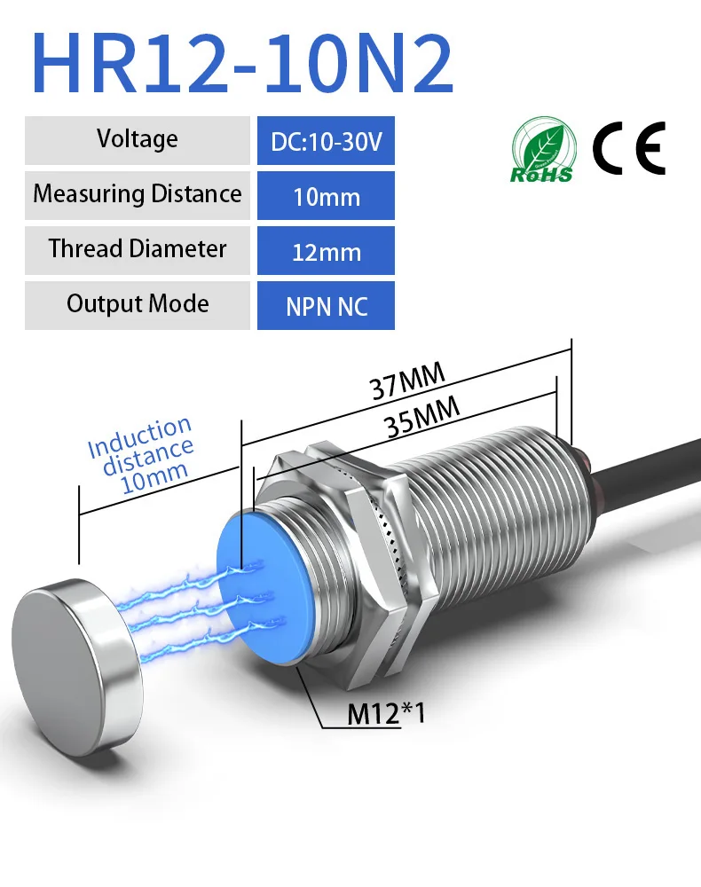 Magnetic Switch 10mm NJK-5002C Hall Effect Proximity Sensor Switch NPN ...