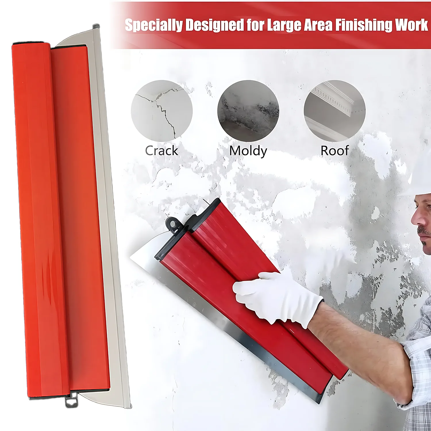 25cm/40cm Drywall Smooth Trowel Brush Wall Flexible Blade Spray Paint ...
