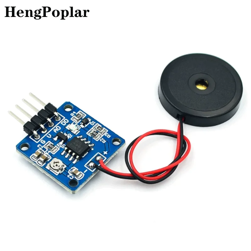 Piezoelectric Shock Tap Sensor Vibration Switch Module DC 5V Sheet Percussion For Arduino AD/DO ...