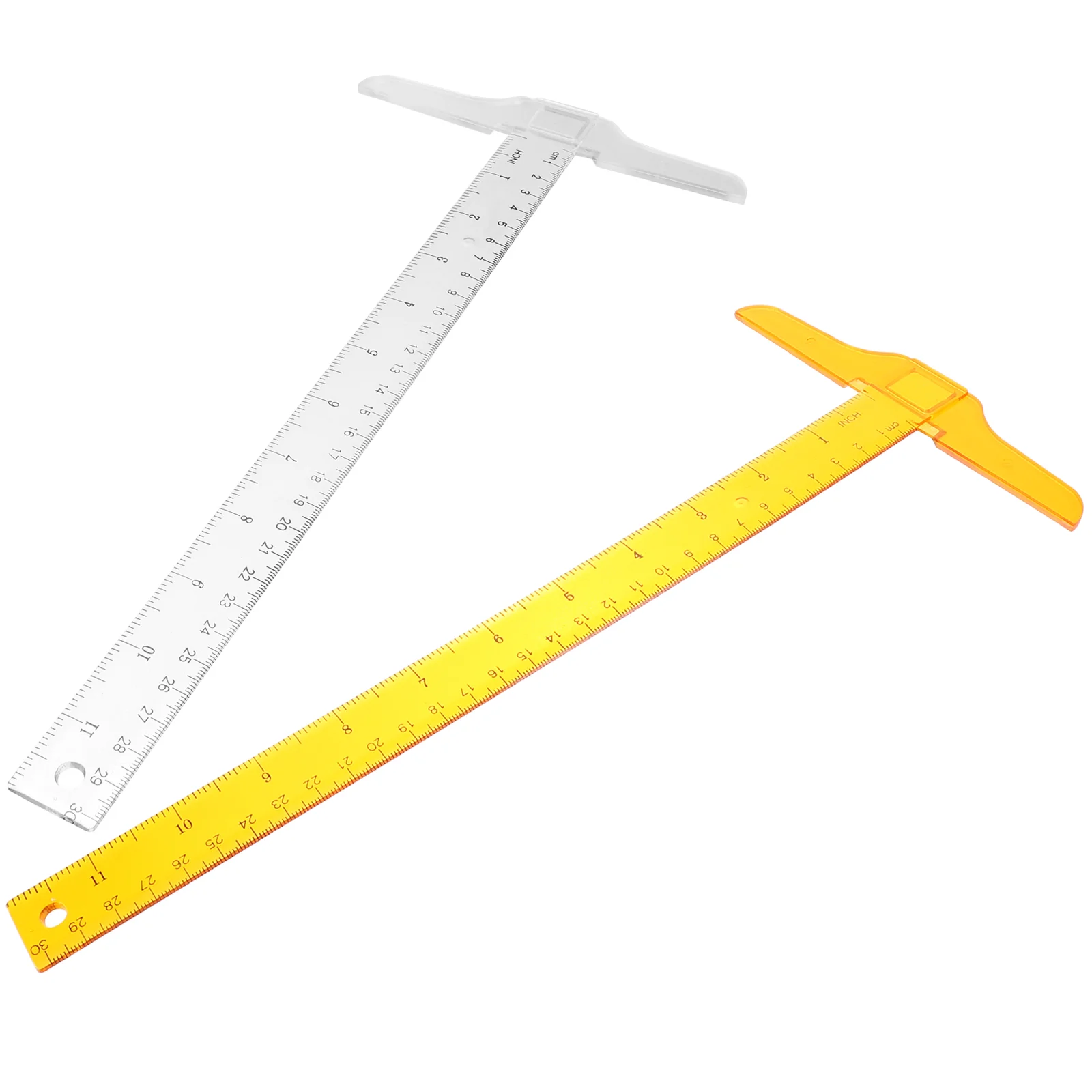2-Pcs-Ruler-Student-Designing-Tools-Acrylic-Professional-Shape-Drafting ...