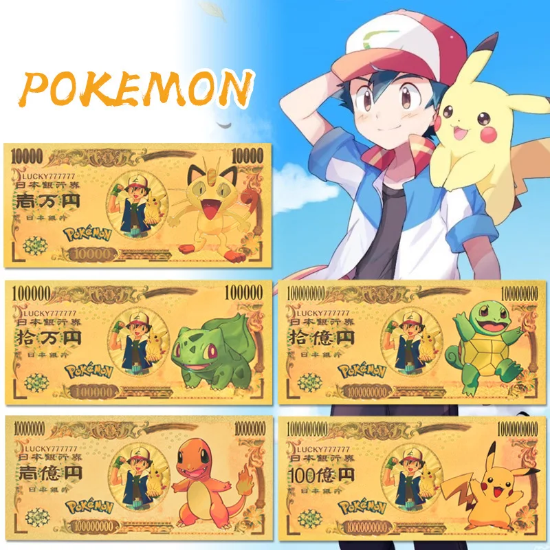 Kawaii-Pokemon-Banknote-Cute-Cartoon-Commemorative-Coins-Anime-Game ...