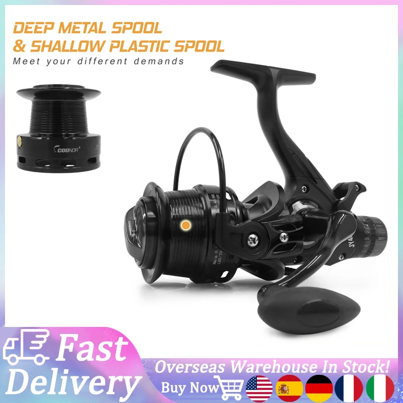 Fishing Reel Dual Brake System 9+1 BB Speed Ratio Smooth Spinning Reel ...
