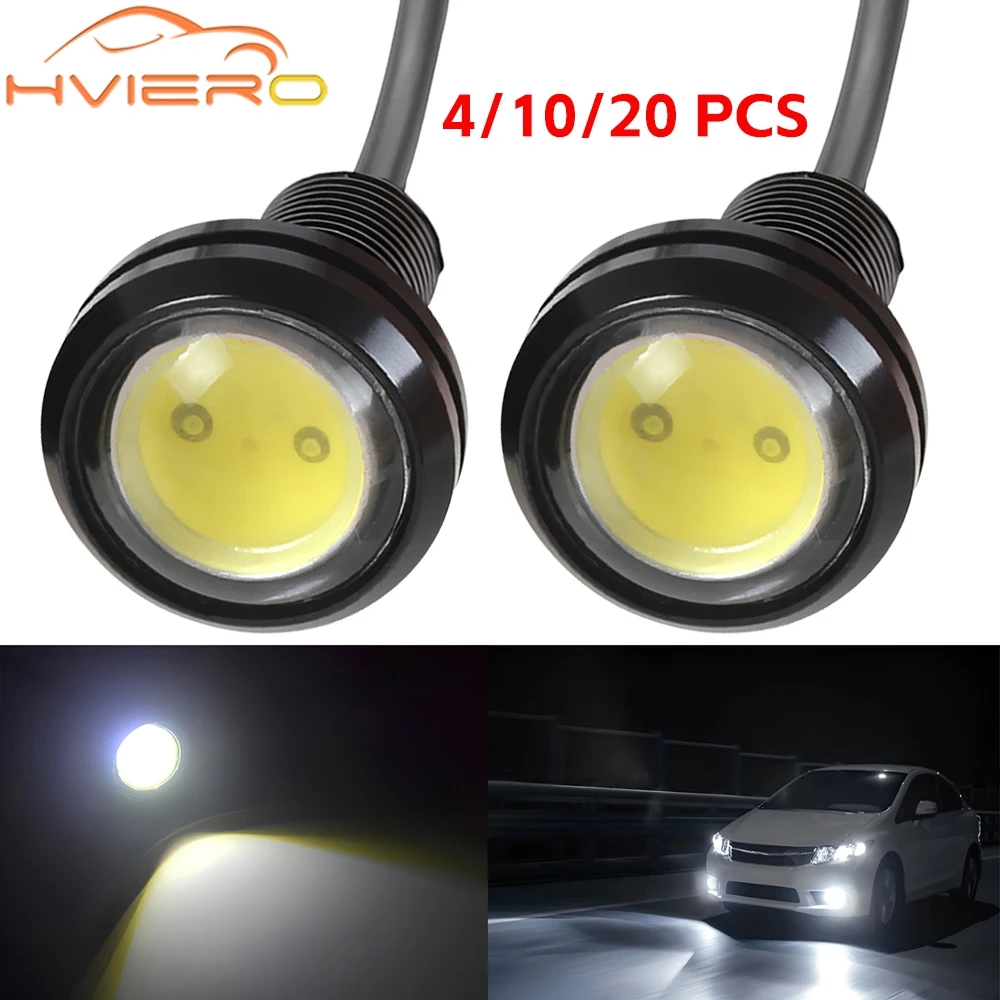 4/10/20pcs 18MM Motorcycle LED Eagle Eye Driving Lights Super Bright ...